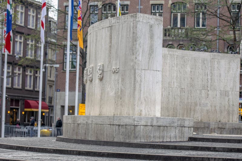 Detail of the Remembrance of the Dead Statue at Amsterdam the ...