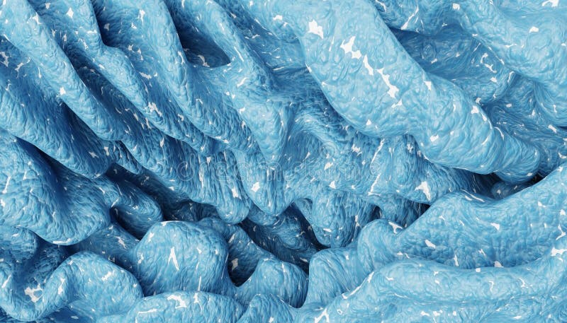 Detail of a Rock with Variants of Blue. Rock Full of Curves and Smooth ...