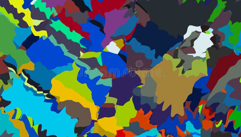 Detail of a Rock with Variants of Multi Color. Rock Full of Curves and ...