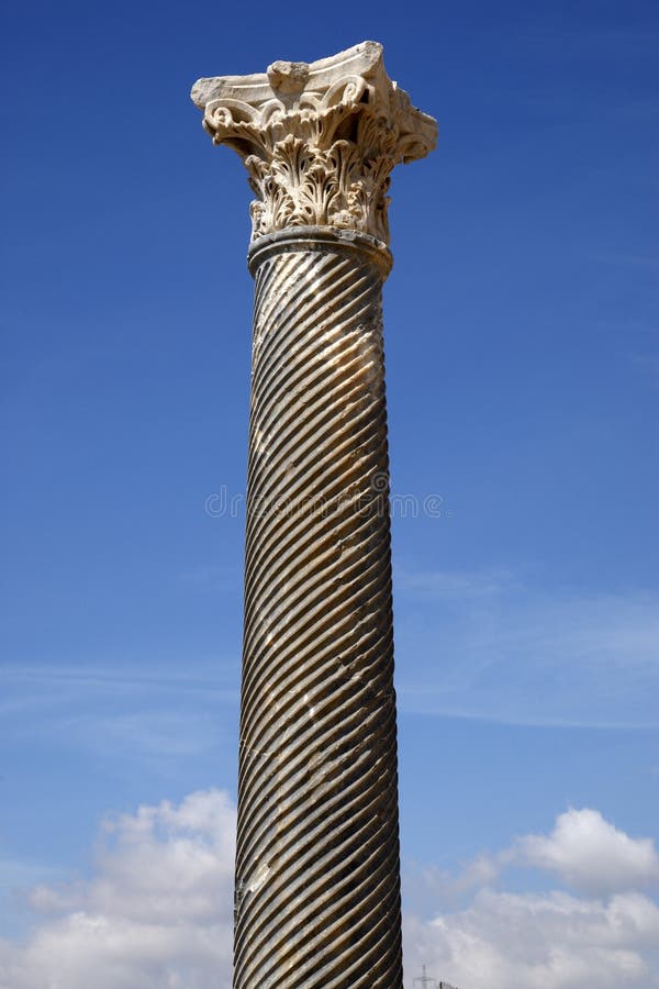 Roman column stock image. Image of temple, classic, blue - 11989511