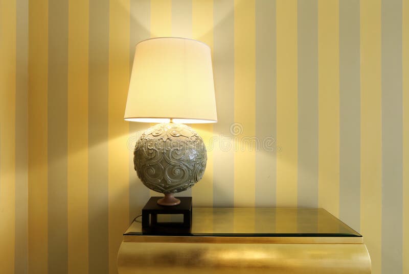 Detail room, table lamp stock image. Image of beautiful - 20408183