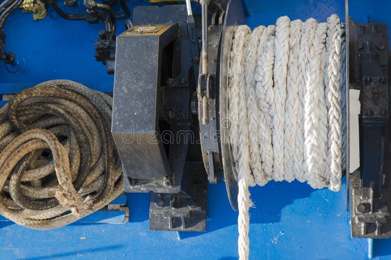 Detail of Ropes and Tie Rods Stock Photo - Image of close, material ...