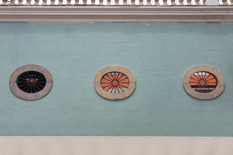 Round windows stock photo. Image of wall, windows, stone - 305820