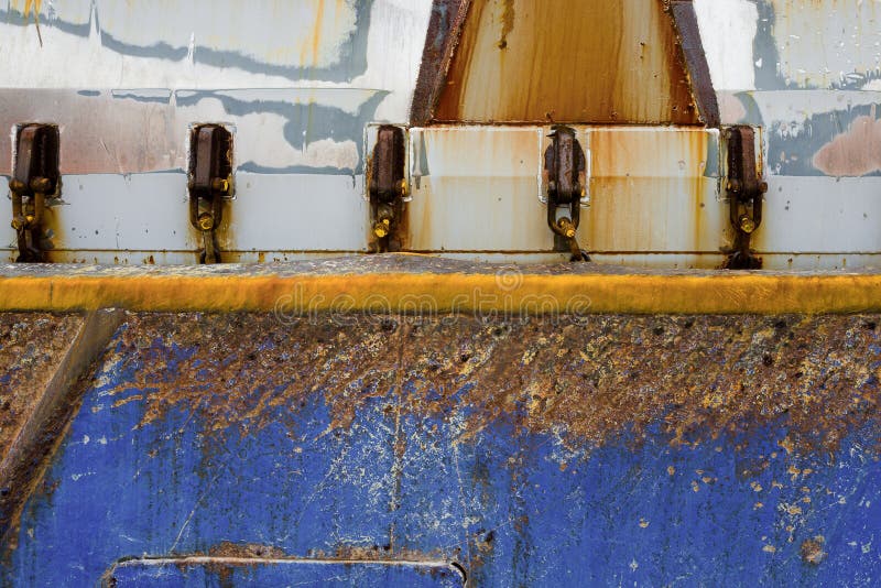 Detail of a rusted boat. stock photo. Image of industrial - 91492108