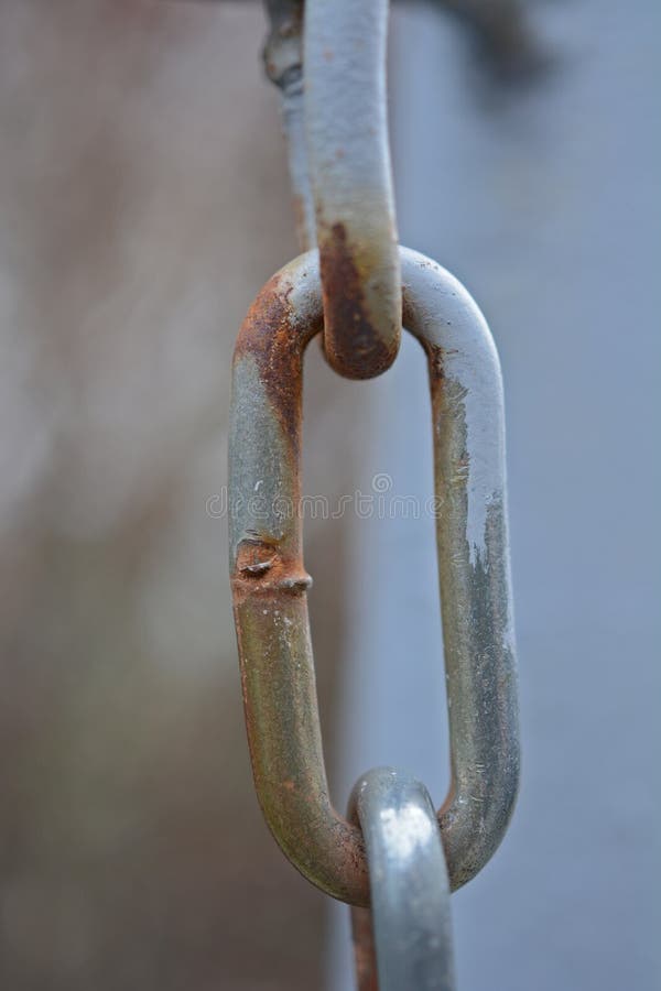Detail of a Rusty Chain Link Stock Photo - Image of close, tether ...