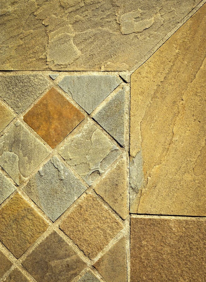 Detail Sandstone Square Stone Tiles Stock Image - Image of tiled ...