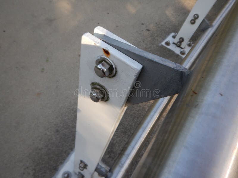Detail of Connection of a Steel Structure Stock Photo - Image of modern ...