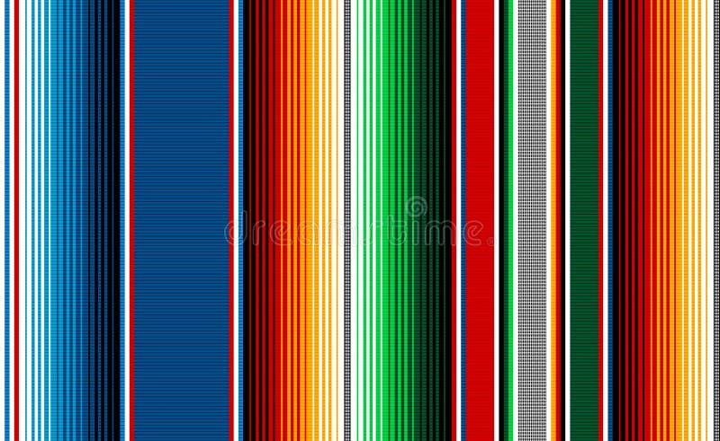 Mexican Rug Pattern. Serape Stripes Vector Stock Vector - Illustration ...