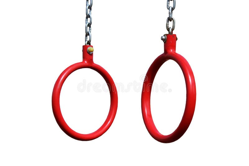 Detail of a Set of Rings, or Steady Rings Isolated Stock Image - Image ...