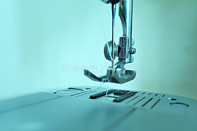 Detail of Sewing Machine - Foot and Needle Stock Image - Image of ...
