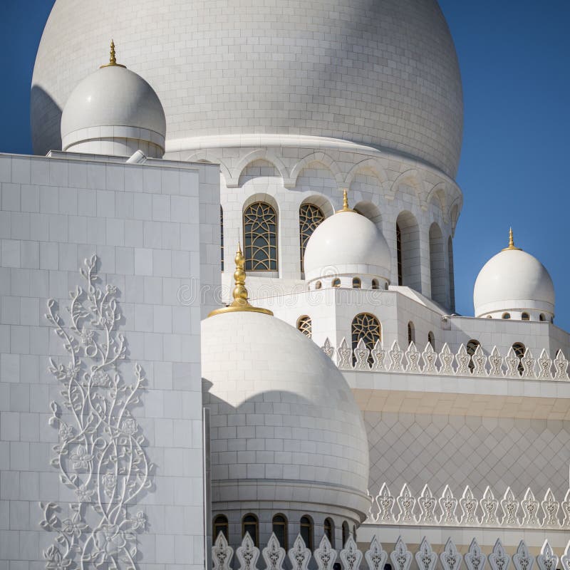 Sheikh Zayed Grand Mosque Abu Dhabi Stock Image - Image of dhabi ...