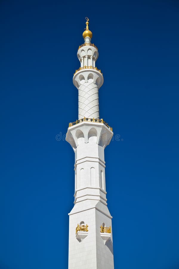 Detail of the Sheikh Zayed Mosque in Abu Dhabi Stock Image - Image of ...
