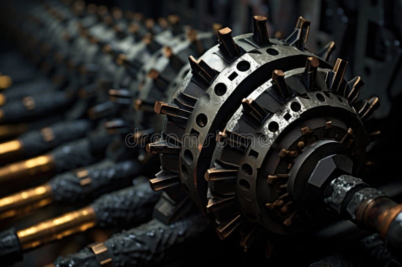 Detail Shot of the Drill Bits on a Tunnel Boring Machine Stock ...
