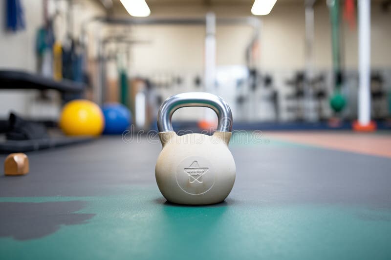 Detail Shot of a Heavy Kettlebell on Top of a Training Mat Stock Image ...