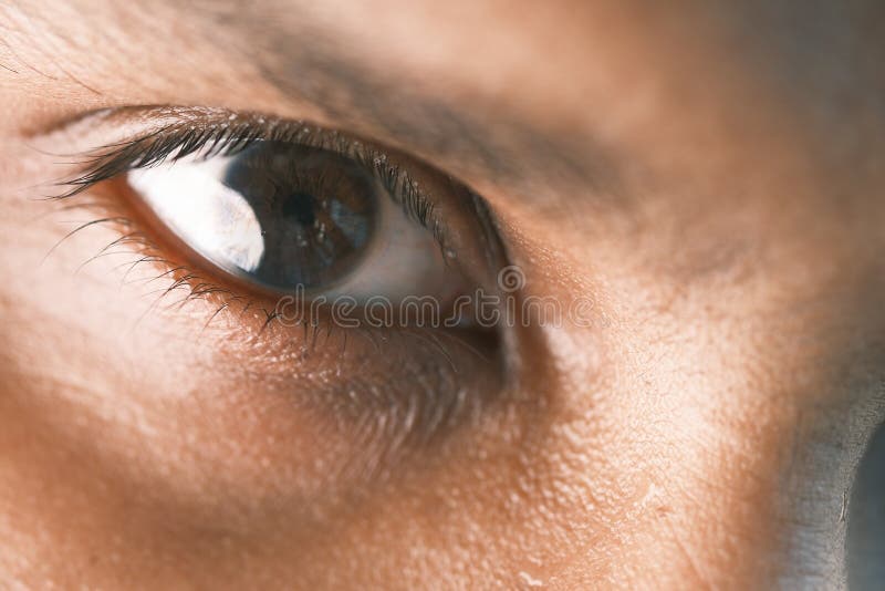 Detail Shot of Young Man Eye Stock Image - Image of eyelash, asian ...