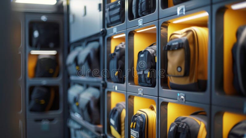 A Detail Shot of the Interior of a Smart Locker Highlights the Spacious ...