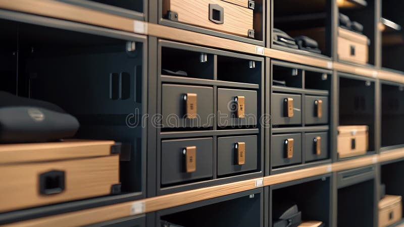 A Detail Shot of the Interior of a Smart Locker Highlights the Spacious ...