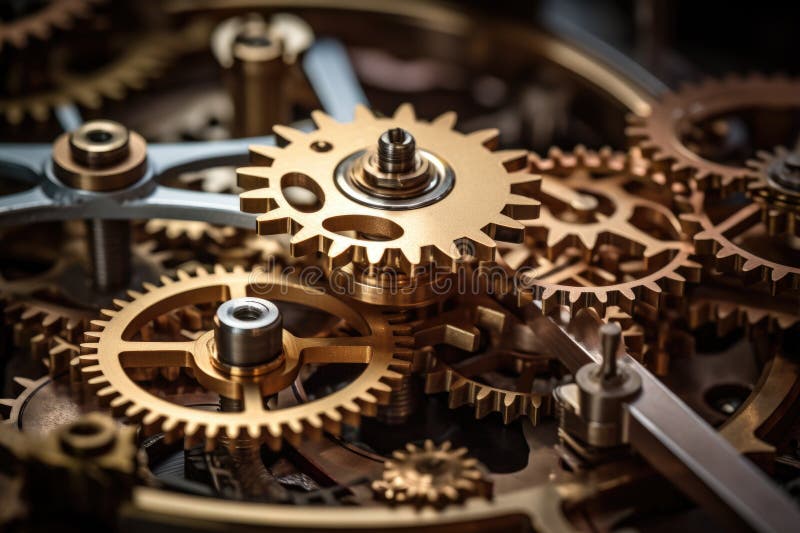 A Detail Shot of Rotating Gears and Cogs in a Machine Stock Image ...