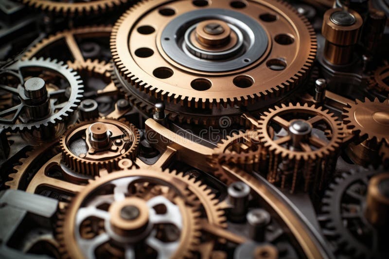 A Detail Shot of Rotating Gears and Cogs in a Machine Stock Image ...