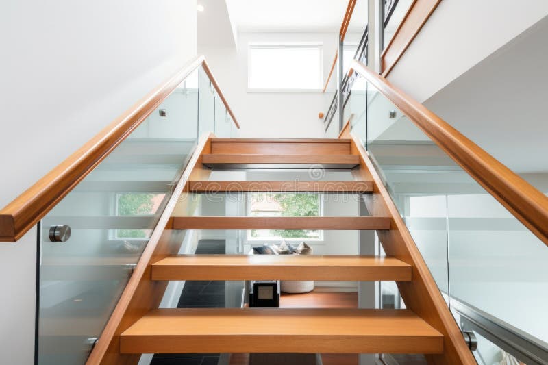 Detail Shot of a Split-level Staircase Stock Illustration ...