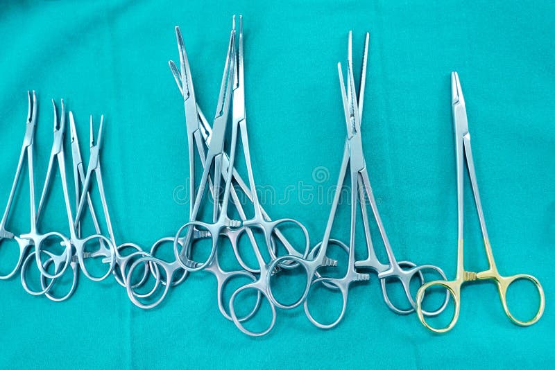 Detail Shot of Steralized Surgery Instruments Stock Image - Image of ...