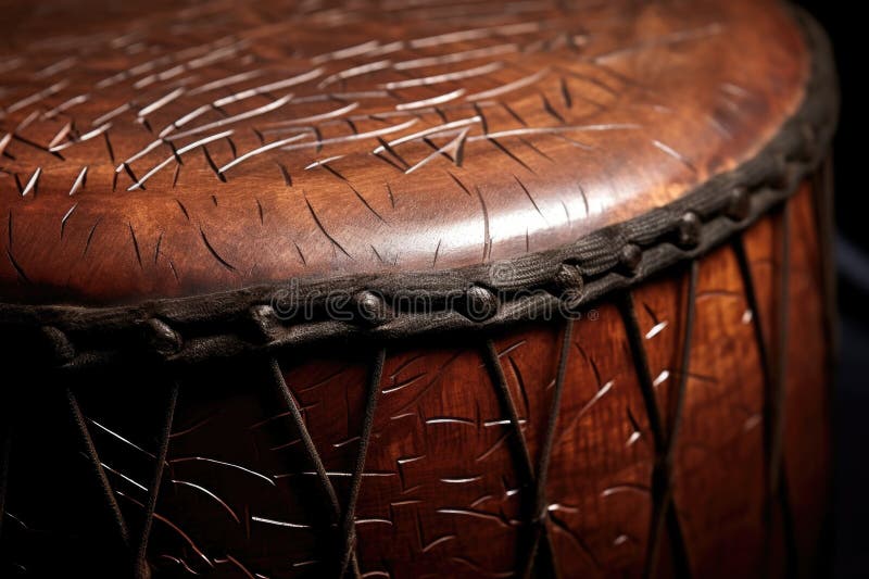 Detail Shot of the Surface of an African Drum Stock Image - Image of ...