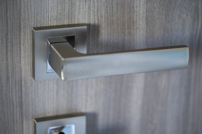 Detail of the Silver Door Handle Stock Image - Image of detail, home ...