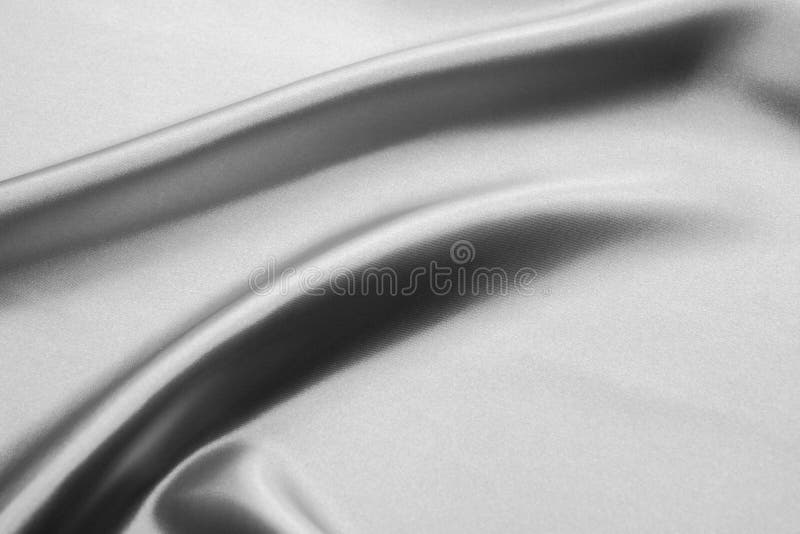Detail of a Silver Wavy Silk Texture. Stock Photo - Image of background ...