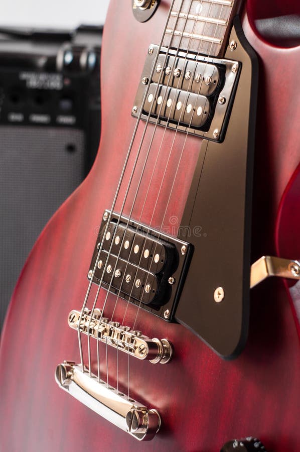 Detail of Six-string Electric Guitar Closeup, Selective Focus Stock ...