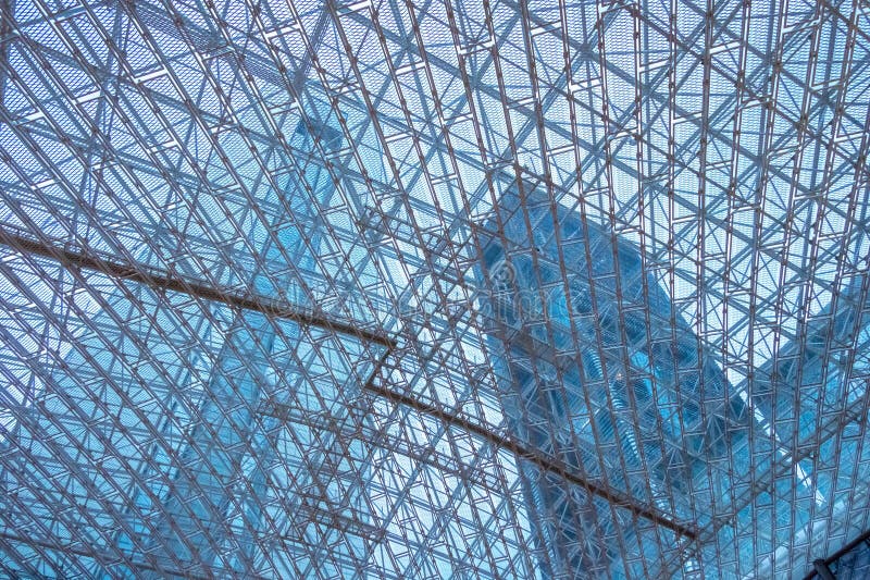 Detail of Skylight Structure with High Rise Building Stock Photo ...