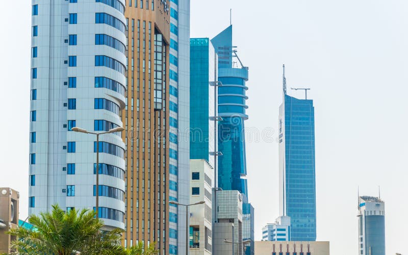 Detail of Skyscrapers in Kuwait Editorial Stock Photo - Image of ...