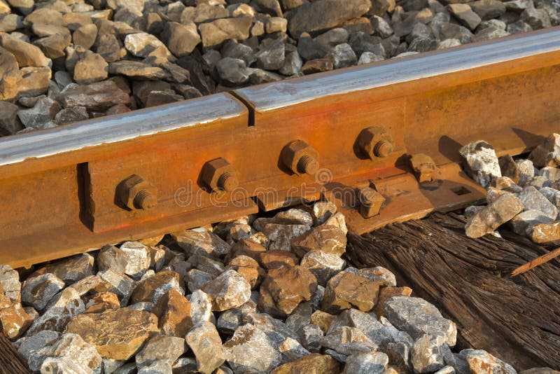 Detail of sleeper and bolt stock image. Image of railroad - 31120195