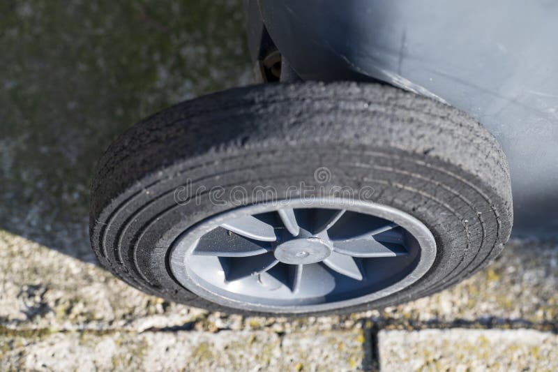 Detail of a Small Black Plastic Wheel Stock Image - Image of plastic ...