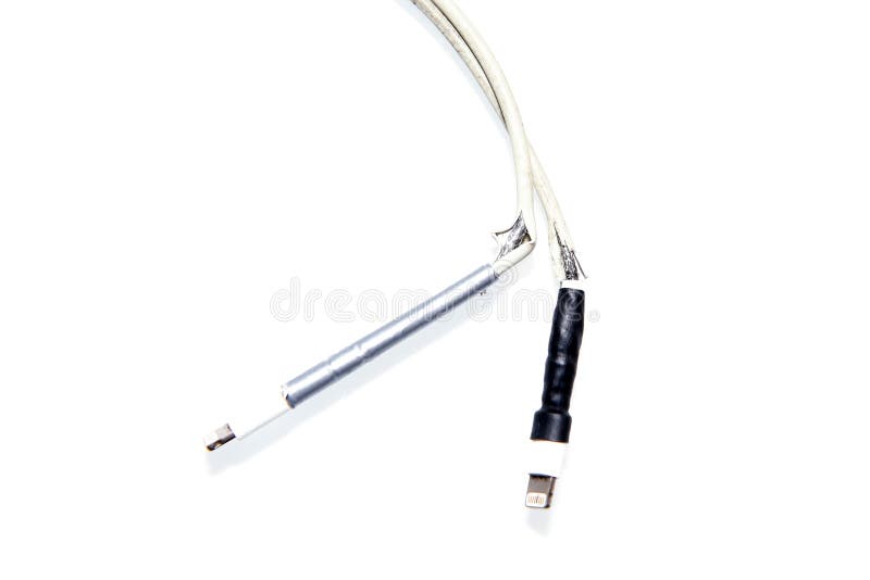 Smart Phones Charger with Broken and Frayed Cable Stock Photo - Image ...
