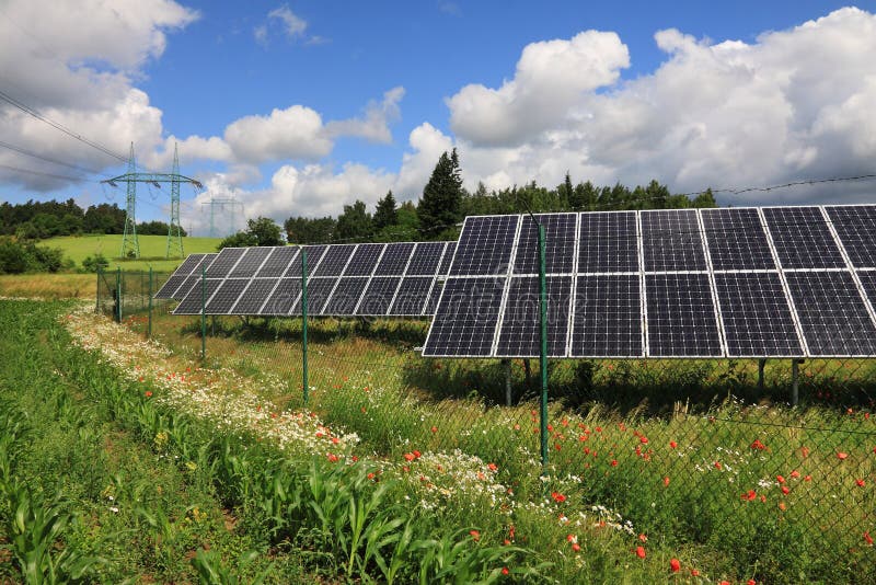 Solar panels station stock image. Image of power, cells - 41266031