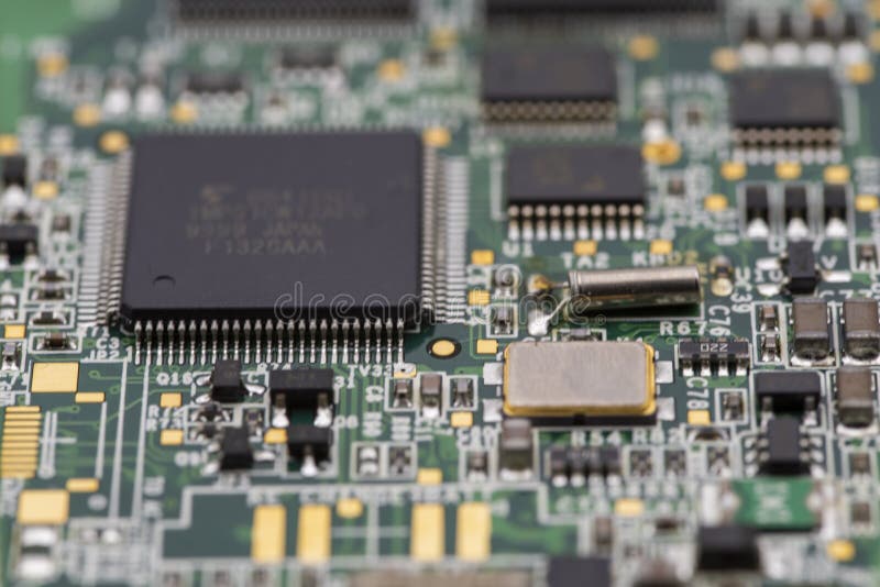 Detail of Some of the Components on an Electronic Board Stock Image ...