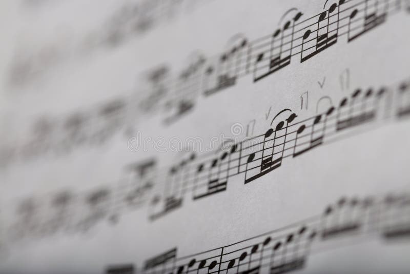 Detail of Some Notes on a Music Score Stock Photo - Image of score ...