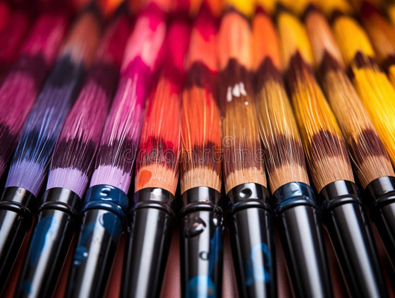 Detail of a Sorted Color Spectrum Set of Chinese Calligraphy Inks and ...