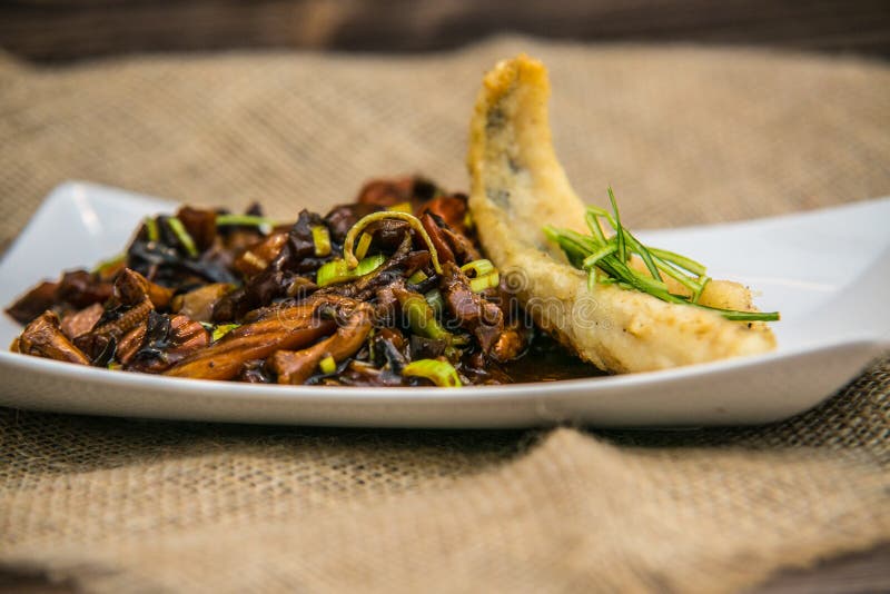 Detail on Special Designe for Food on Plate Stock Photo - Image of ...