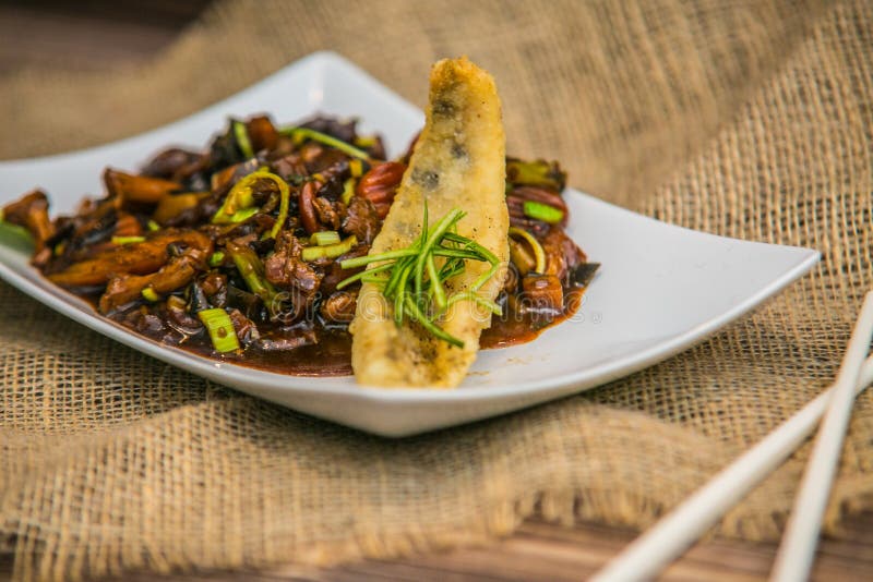 Detail on Special Designe for Food on Plate Stock Photo - Image of ...