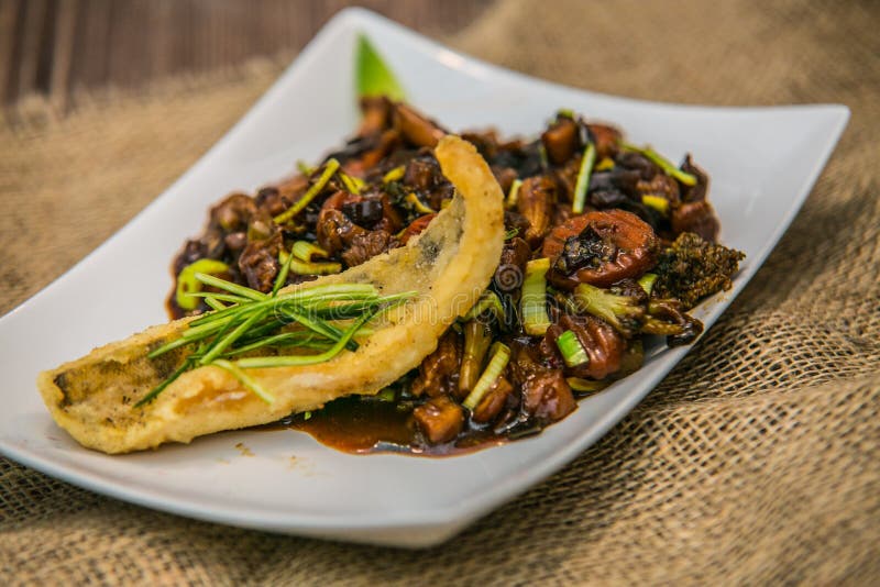 Detail on Special Designe for Food on Plate Stock Image - Image of ...