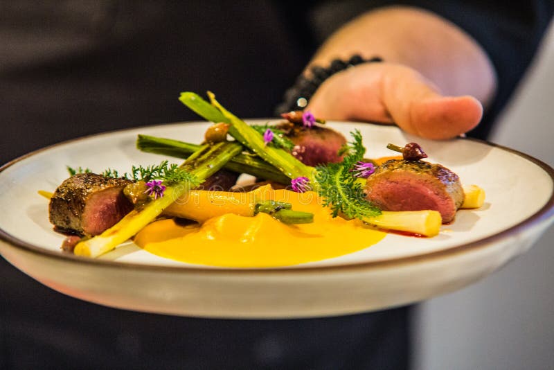 Detail on Special Designe for Food on Plate Stock Photo - Image of ...