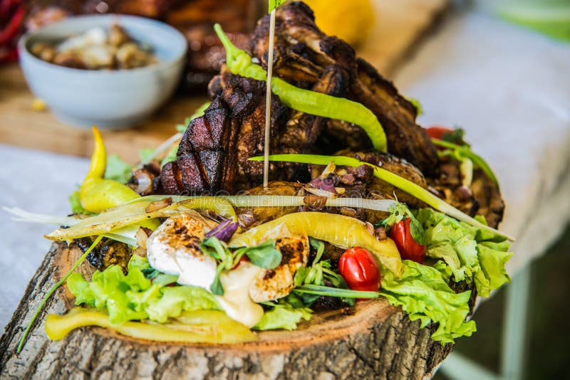 Detail on Special Designe for Food on Plate Stock Photo - Image of ...