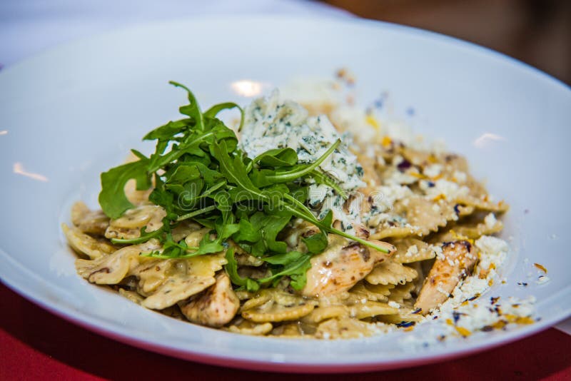 Detail on Special Designe for Food on Plate.Pasta Stock Image - Image ...