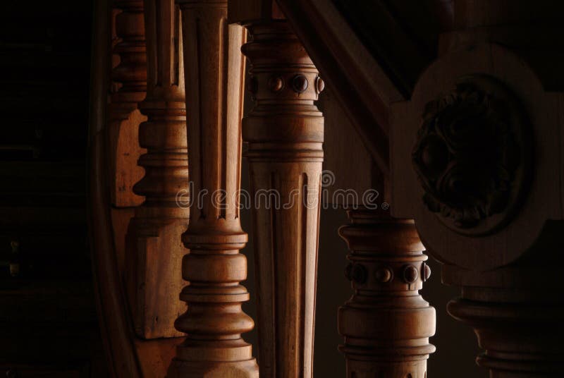 Detail of a stairs handle stock photo. Image of building - 1590468