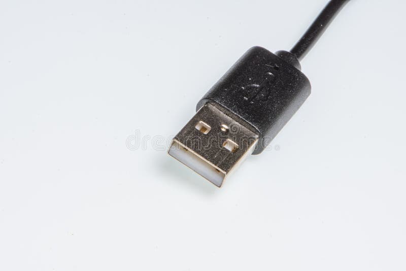 Detail of a Standard Black Usb Connector Stock Image - Image of ...