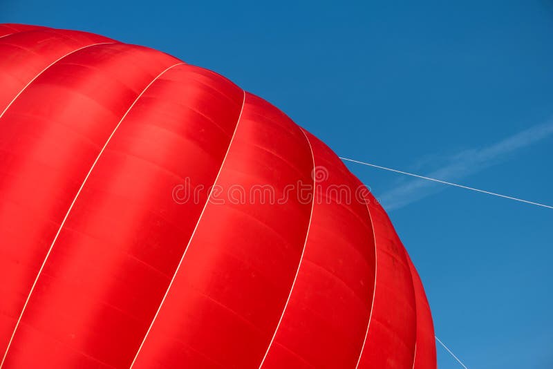 A Starting Red Hot Air Balloon Stock Image - Image of balloon ...