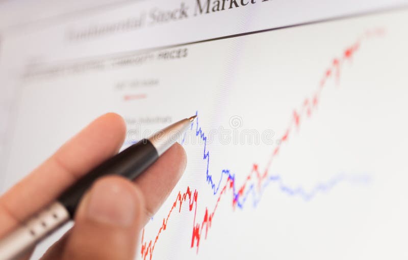 Detail of a Stock Market Graph on a Computer Screen Stock Photo - Image ...