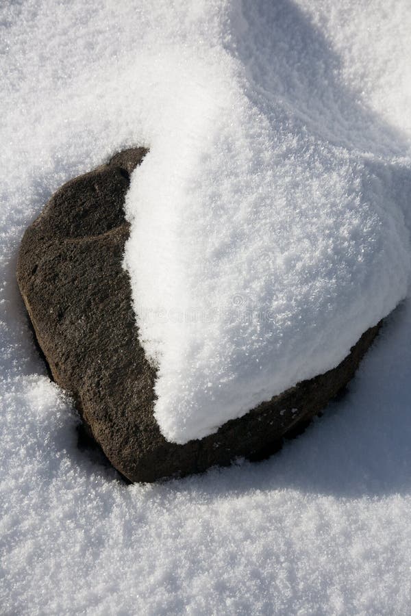Detail of Stone Covered with Stone in Winter Stock Image - Image of ...