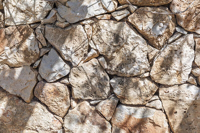 Detail of Stone Walll with Rough Huge Stones Stock Photo - Image of ...